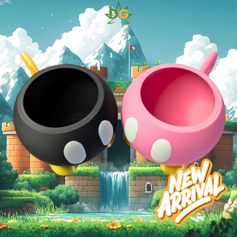 Super Mario Bob-omb Planter - Gamer Decor - Succulent & Cactus Pot ...