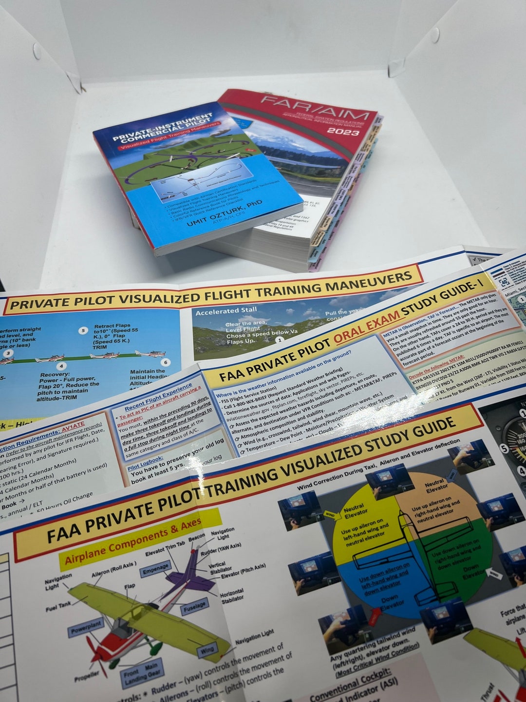 Private Pilot Poster Set - 4 Pcs, All in One: Easy Checkride. Private ...