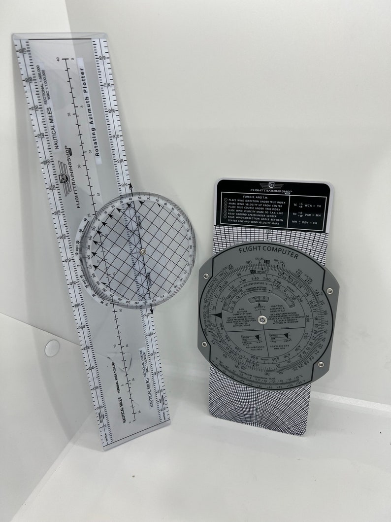All in One: VFR Navigation Planning Set (E6B Flight Computer, Rotary ...