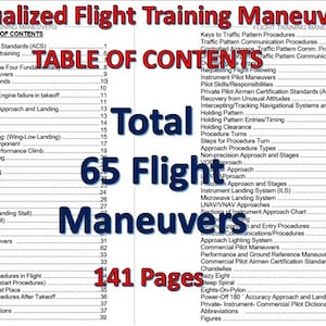 All in One: Visualized Flight Training Maneuvers, PPL-IR-CPL - Etsy