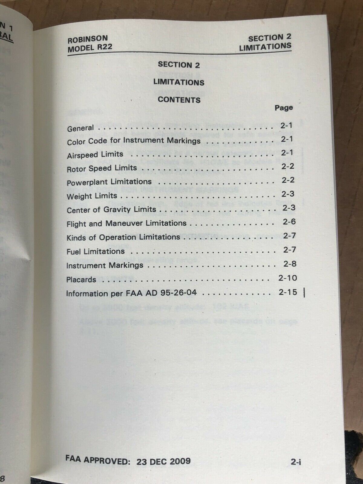 R22 Helicopter Pilot Operating Handbook POH - Etsy