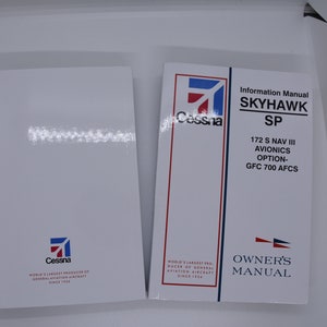Cessna 172S G1000 Model Pilot Operating Handbook & Handy Quick Reference Checklist for Student ...
