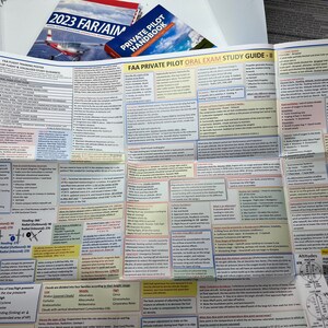 FAA Private Pilot Training Oral Guide Poster, All in ONE, (2-sided, Size 27 X 19 In) - Etsy