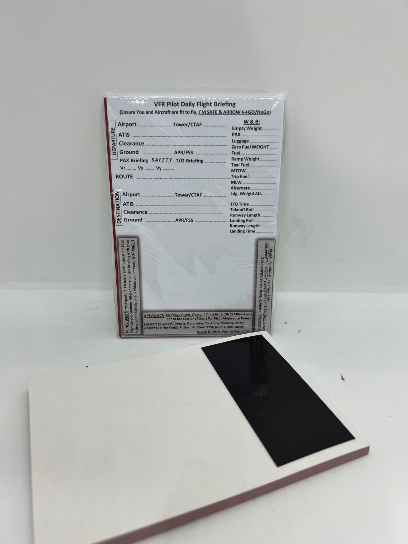 VFR Pilot Writing Pad, Compatible With Pilot Kneeboards (A5 Size, 80 ...