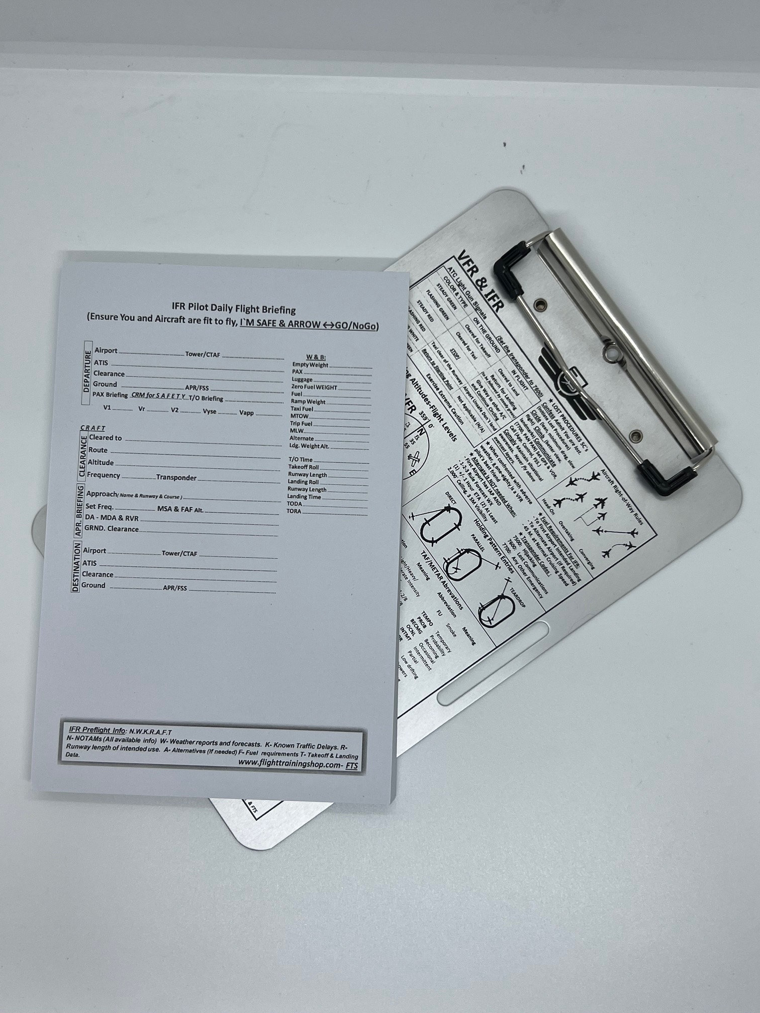 IFR Pilot Writing Pad, Compatible With Pilot Kneeboards (A5 Size, 80 ...