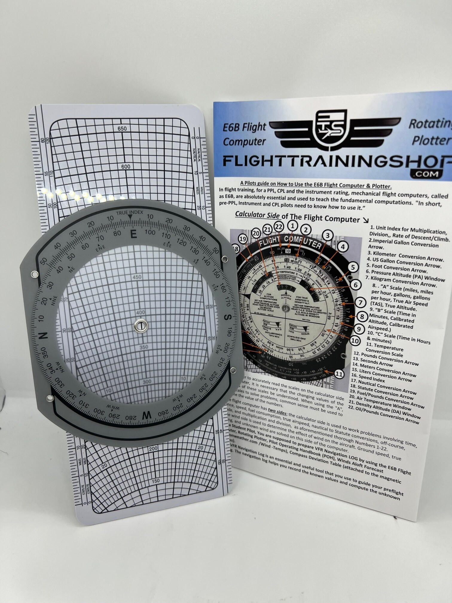 All in One: VFR Navigation Planning Set (E6B Flight Computer, Rotary ...