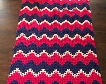 Royal Blue Afghan - Etsy