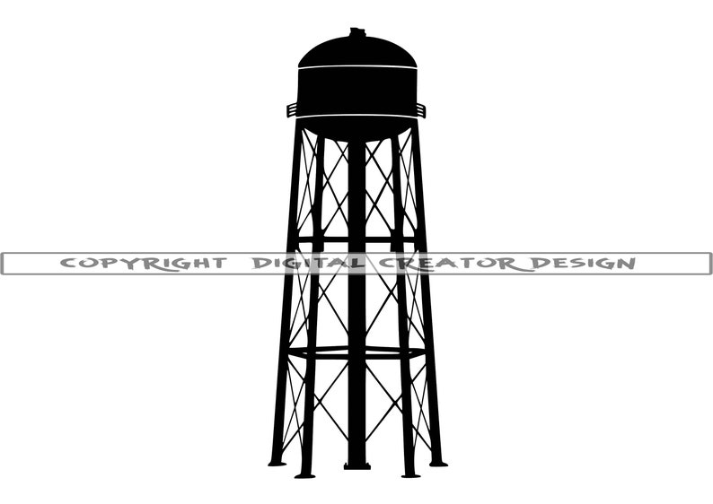 Water tower SVG Stad SVG Boerderij SVG Water Tower Clipart | Etsy