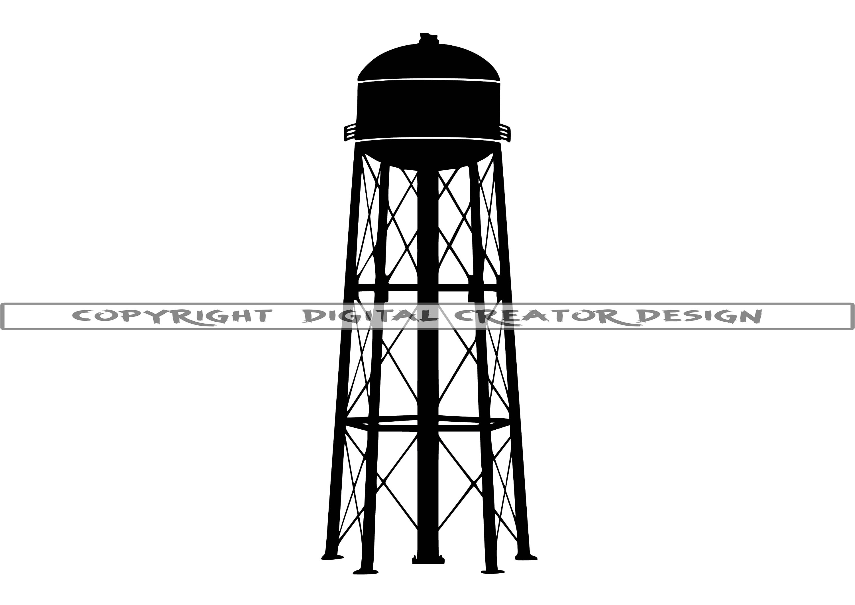 Water Tower SVG Town SVG Farm SVG Water Tower Clipart | Etsy