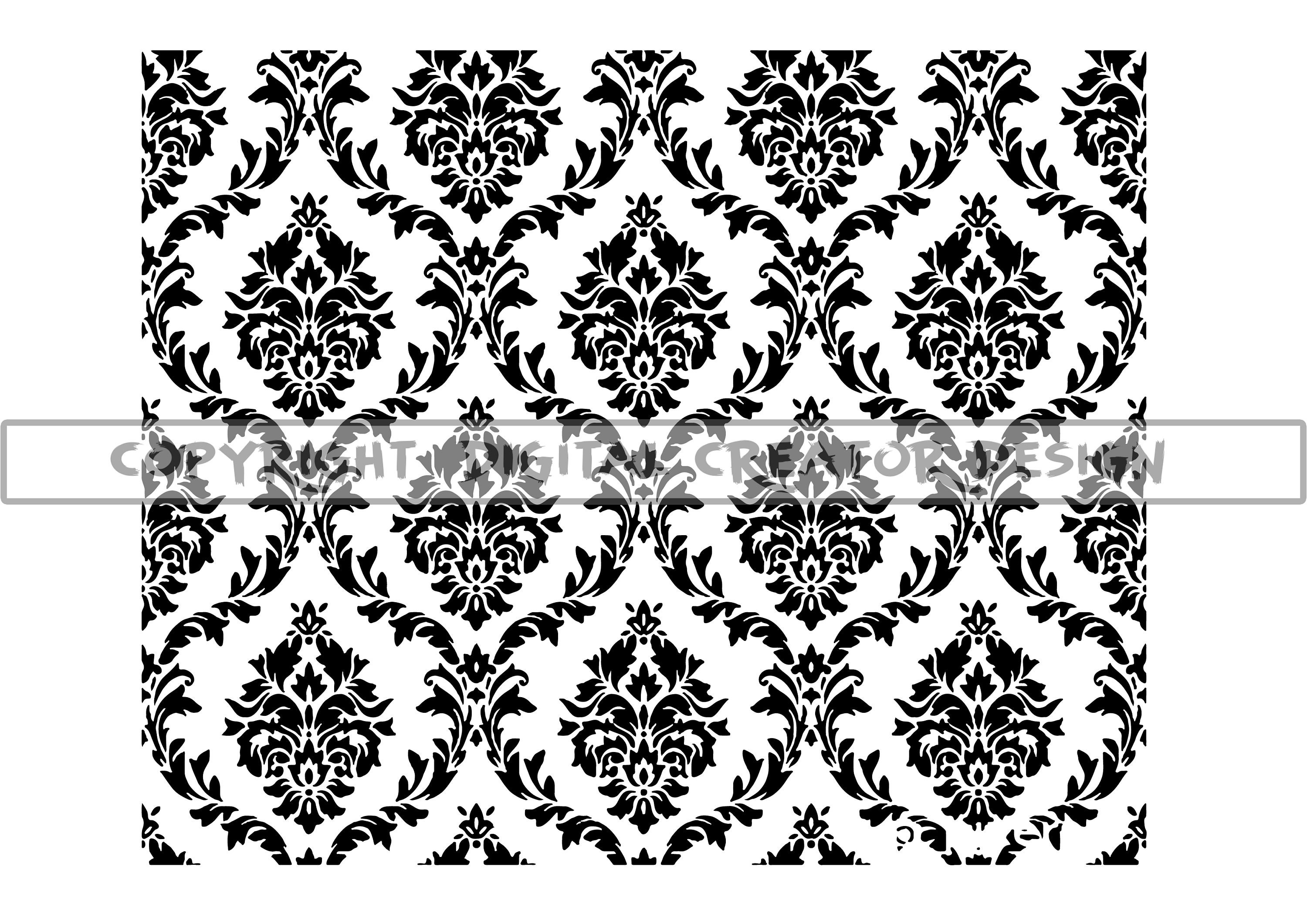 Damask Pattern 2 SVG Seamless Repeatable Damask SVG | Etsy Damask Pattern 2 SVG Seamless Repeatable Damask SVG | Etsy