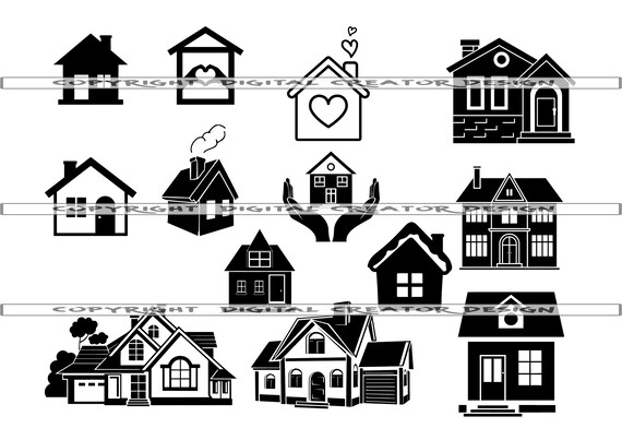 House SVG Bundle House SVG Building SVG Home Svg House | Etsy