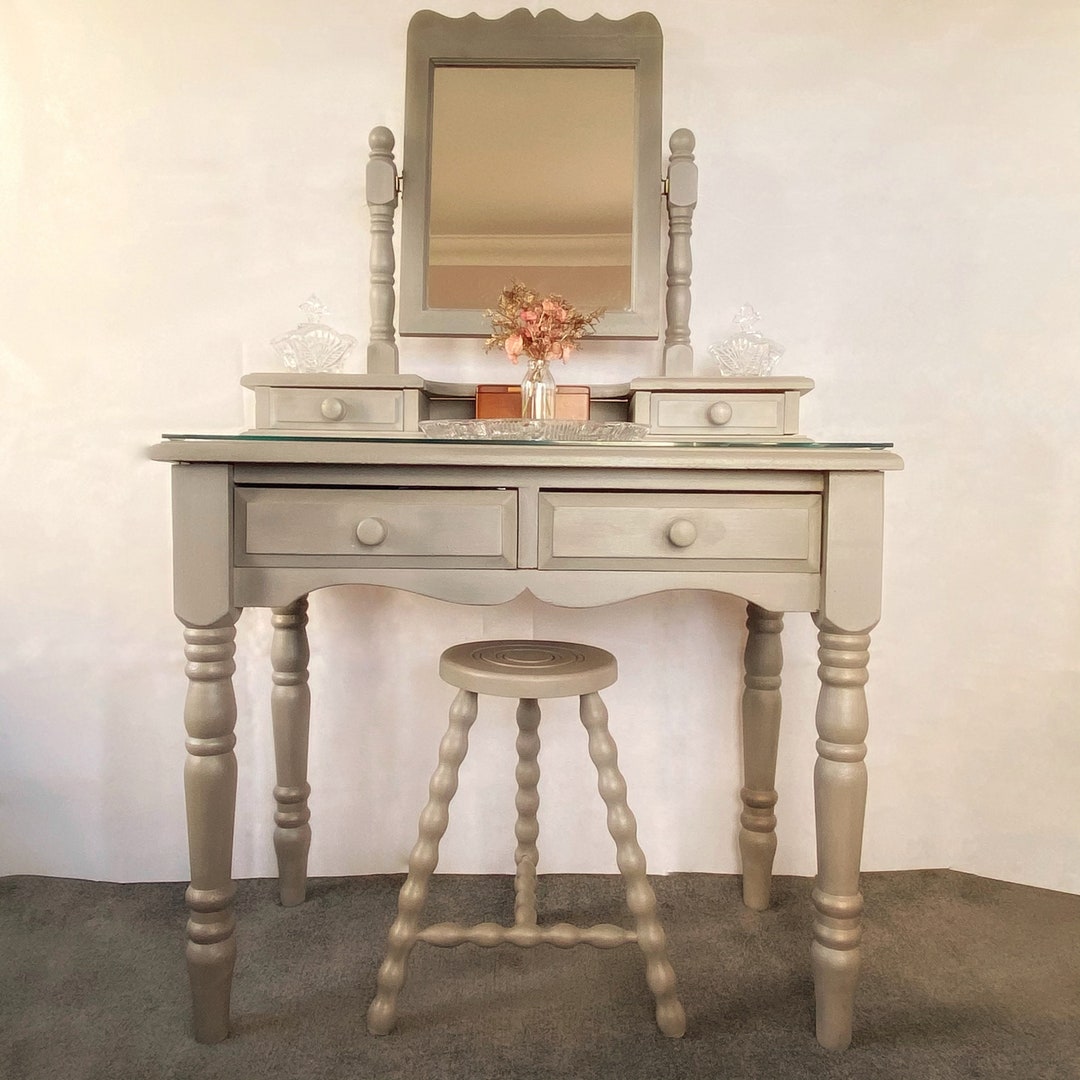 SOLD Ducal Pine Painted Dressing Table & Matching Stool Uk Delivery Only - Etsy
