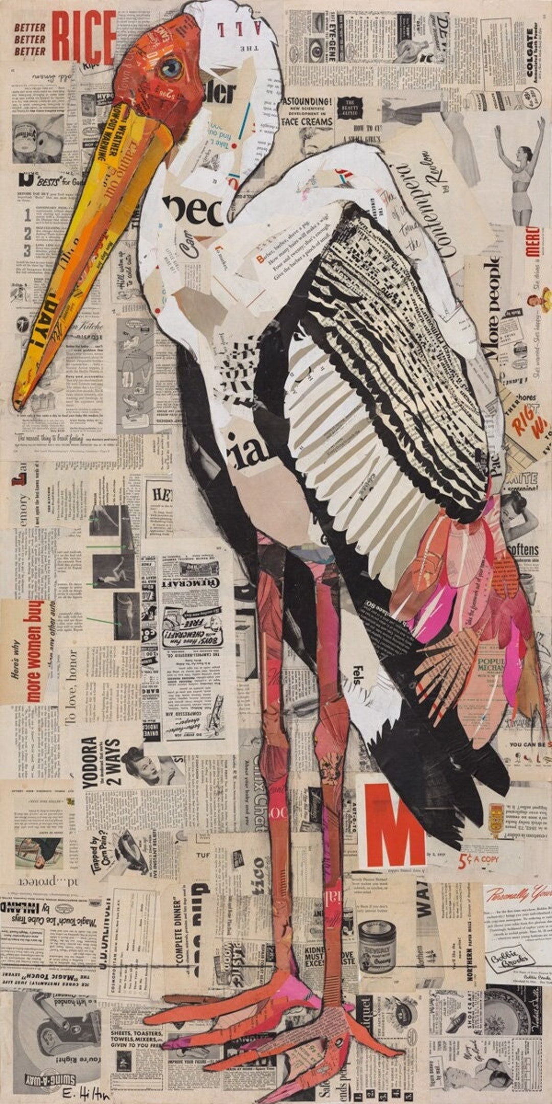 Painted Stork - Etsy UK