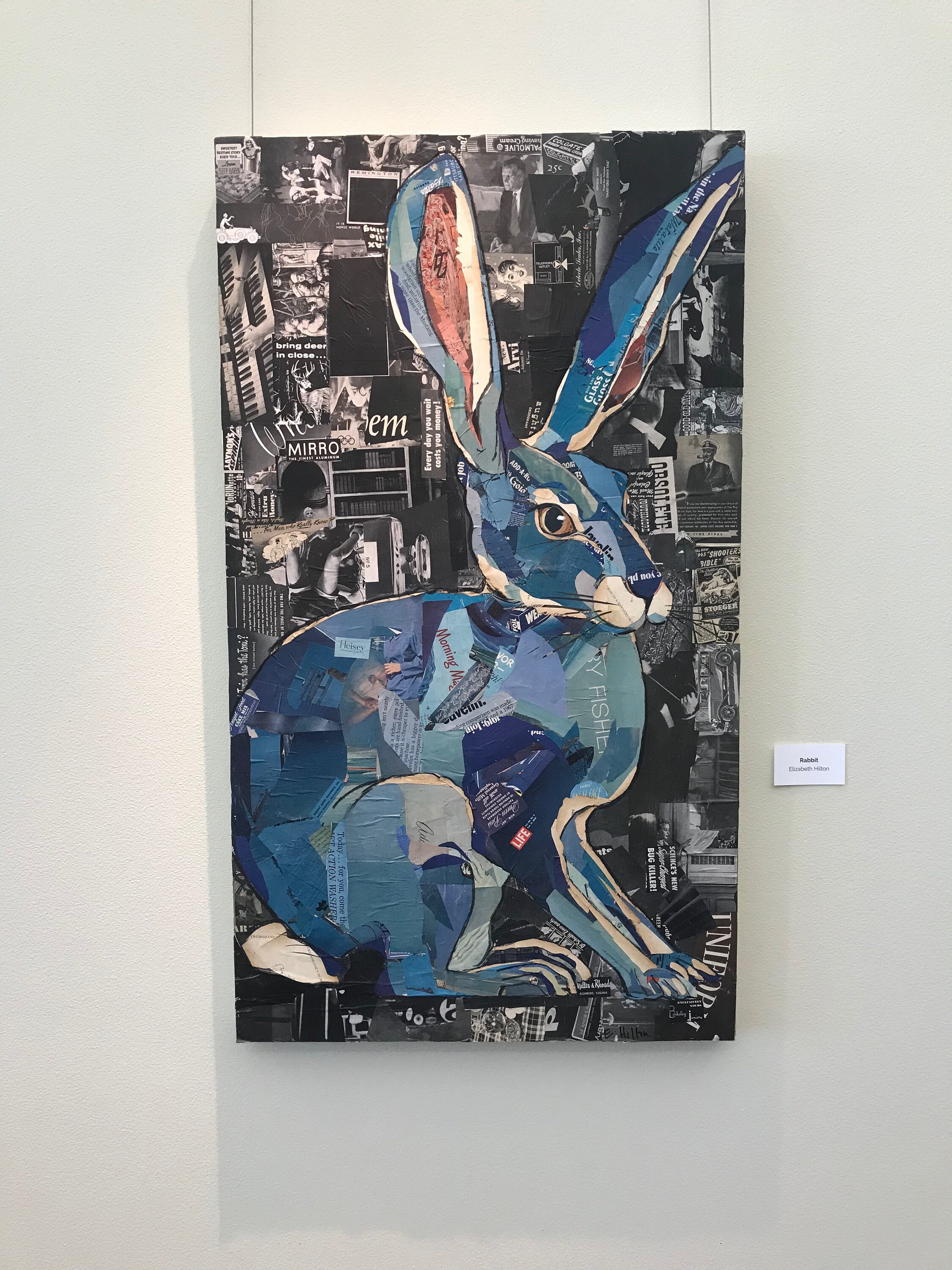 Blue Rabbit Giclee Print - Etsy