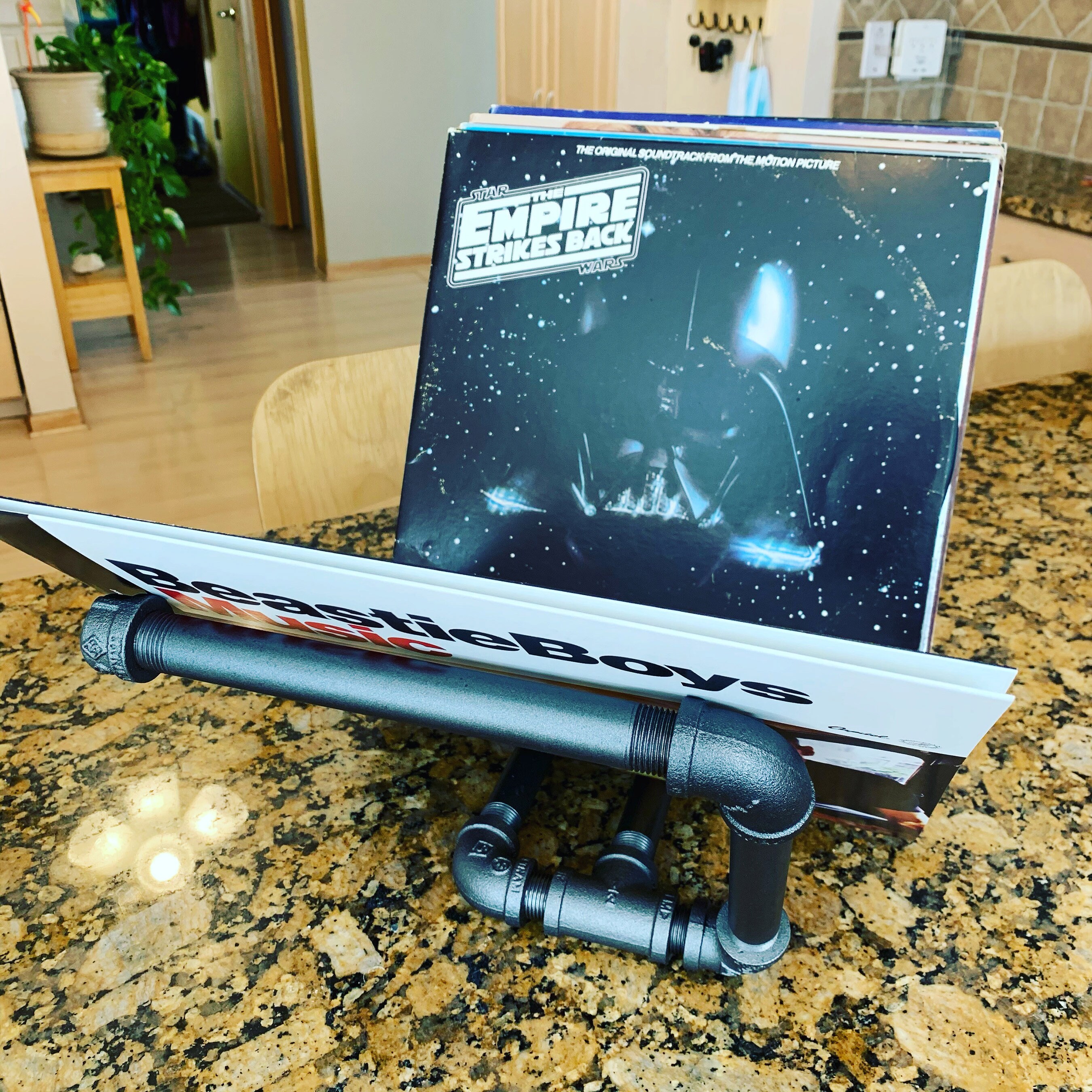 Black Pipe Vinyl Record Flip Rack LP Vinyl Record Holder - Etsy Denmark