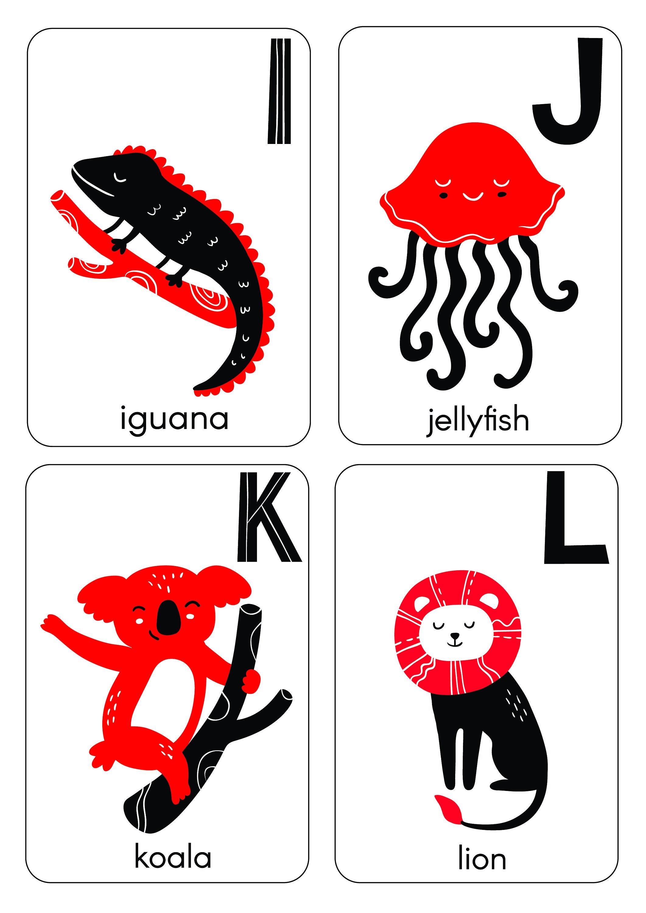 Baby High Contrast Alphabet Flash Card - Etsy