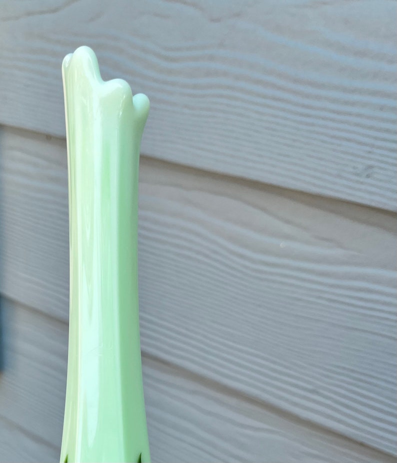 Vintage/antique Mid-century Westmoreland Jadeite Vase With Hand-painted ...