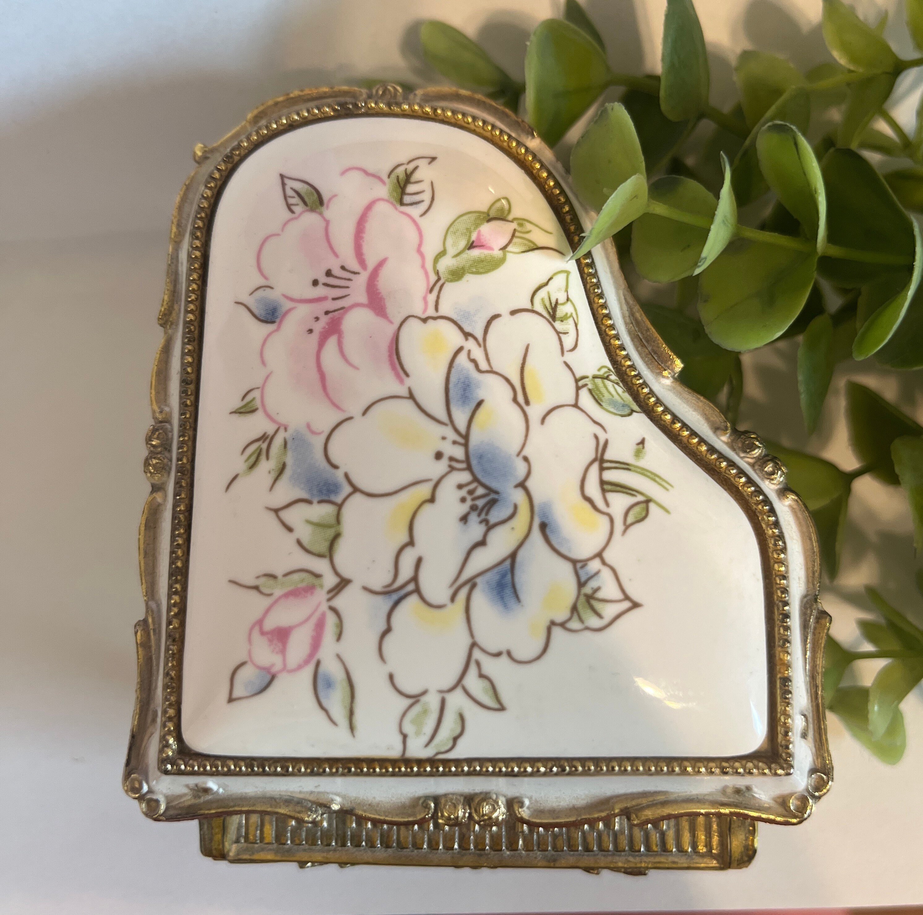 Vintage/antique Porcelain Piano Music and Jewelry Box/ Working Music ...