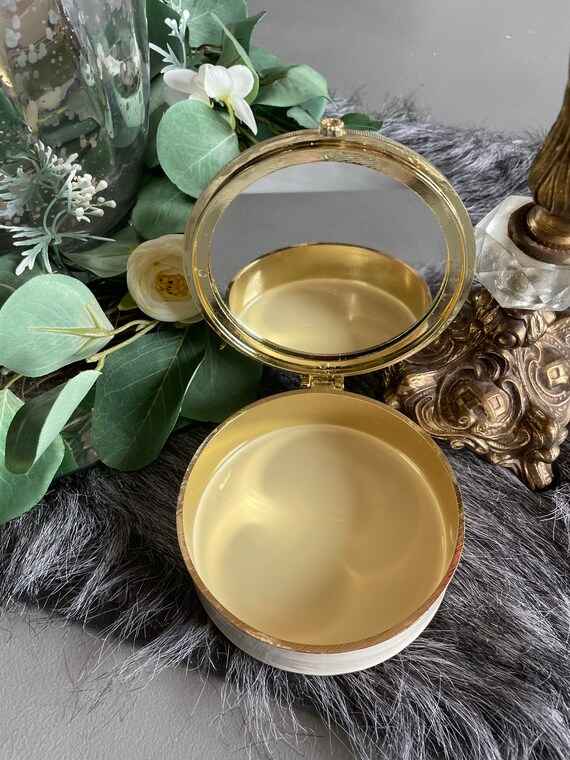 Vintage/Antique Porcelain/Enamel Powder box with Mirr… - Gem