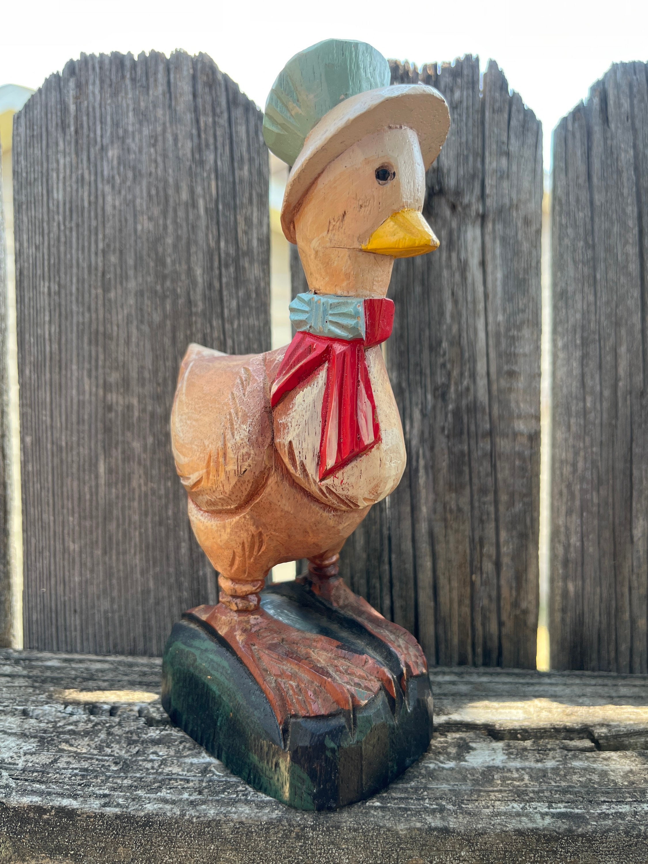 Antique/vintage Hand Carved Wooden Duck Decor - Etsy