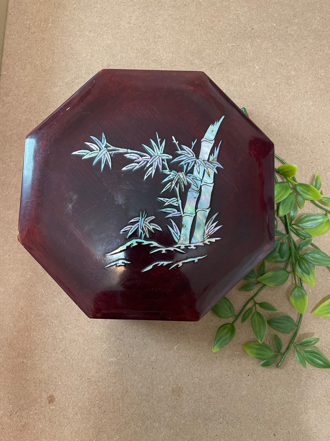 Vintage/antique Lacquer Ware Asian Compartment Box - Chinese Inlay ...