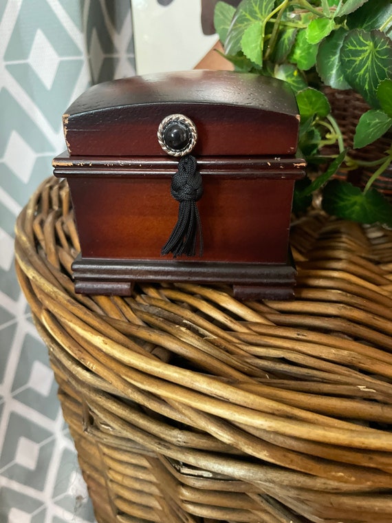 Wooden Jewelry Box with Inside Mirror & Ring Storage/… - Gem