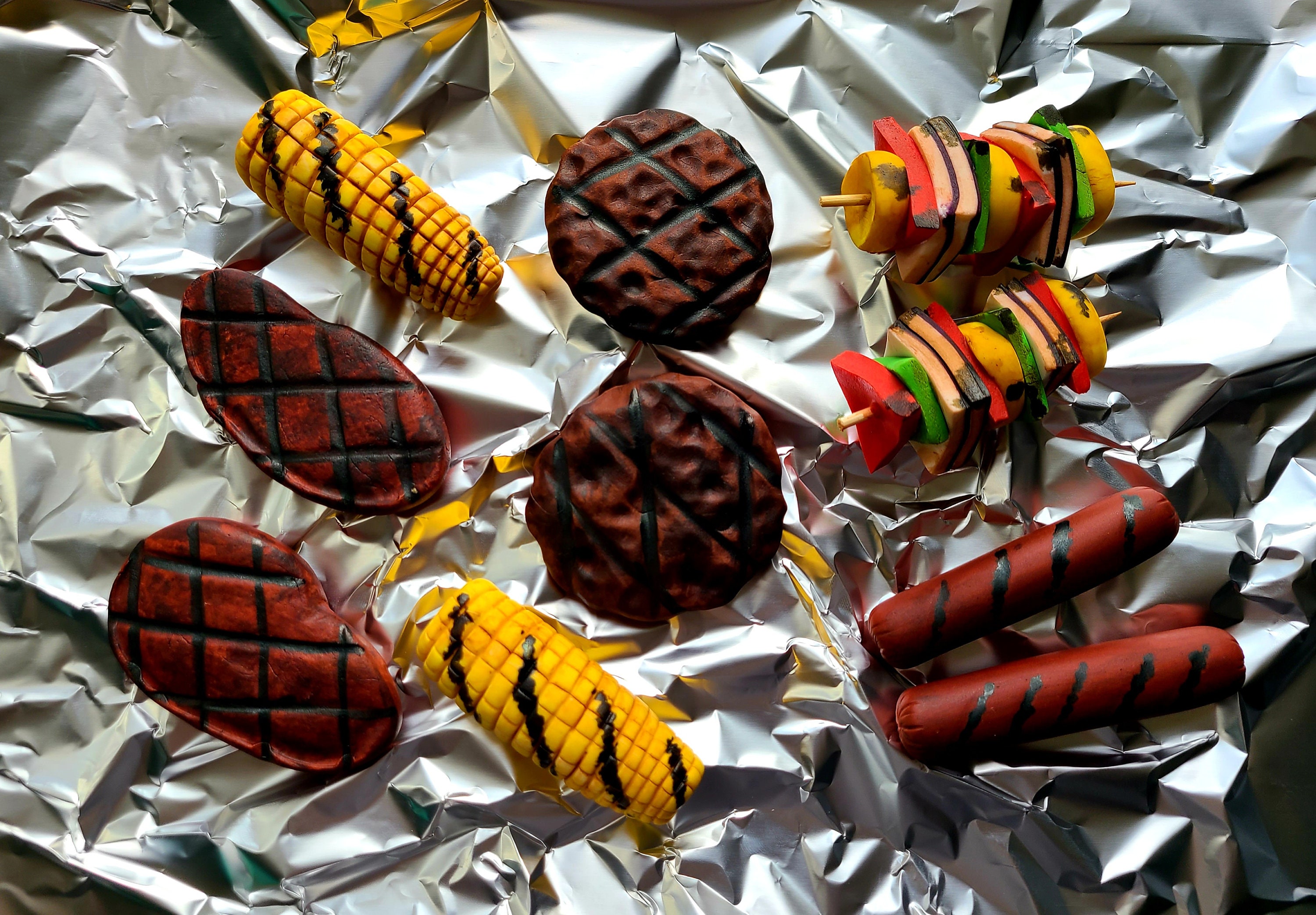 Fondant Grill and Barbecue Food Cake Toppers - Etsy