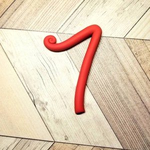 Rolled Fondant Number Cake Topper - Etsy