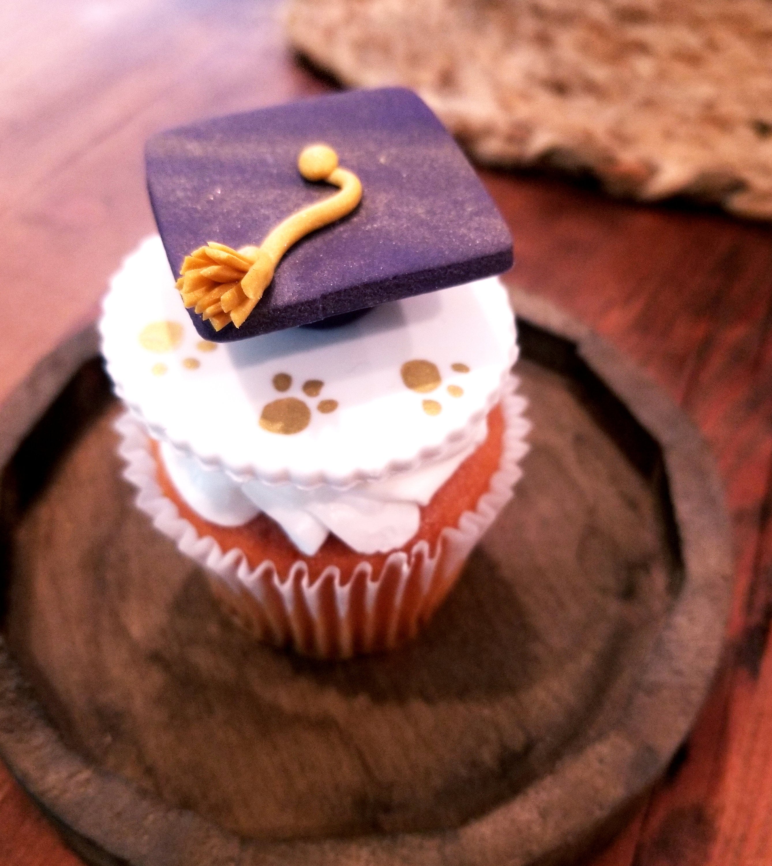 Custom Edible Graduation Cap and Scroll Fondant Cupcake - Etsy Canada