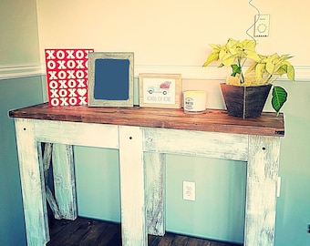 Farmhouse Entry Table / Rustic / Handcrafted / Farmhouse Decor - Etsy
