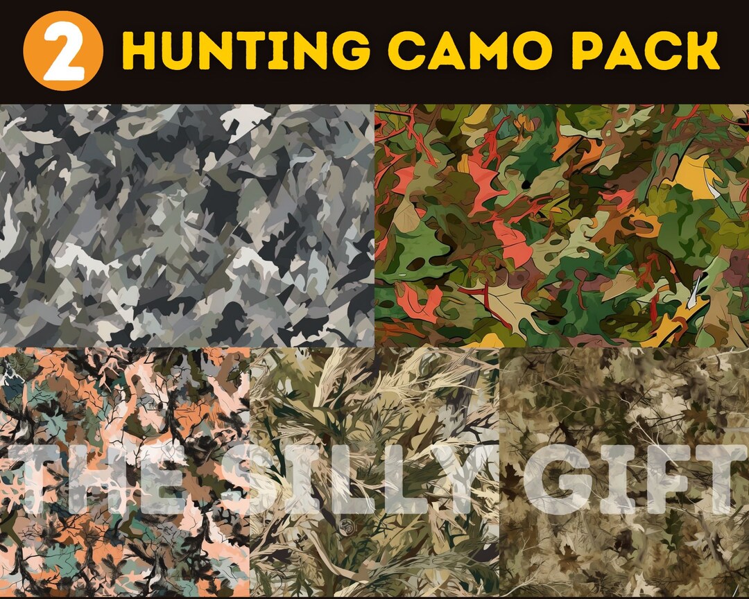Hunting Camouflage Pattern Pack - 5 Different Patterns No. 2 - Etsy