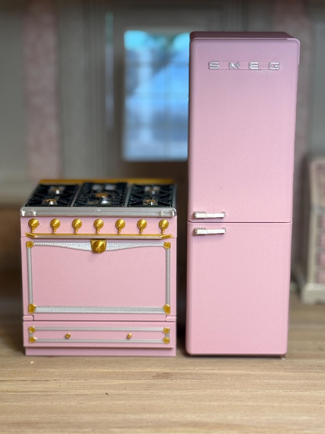 Dollhouse Kitchen Miniature Appliances Set- Stove/range and Fridge ...