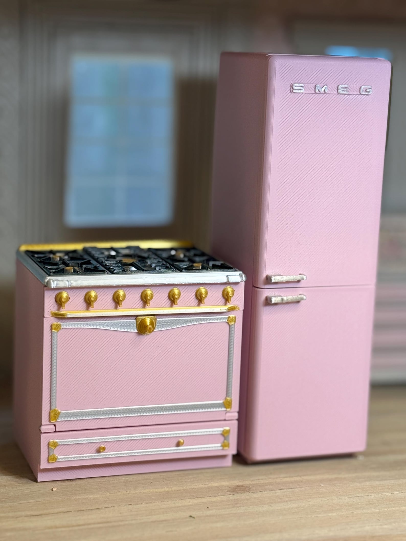 Dollhouse Kitchen Miniature Appliances Set- Stove/range and Fridge ...