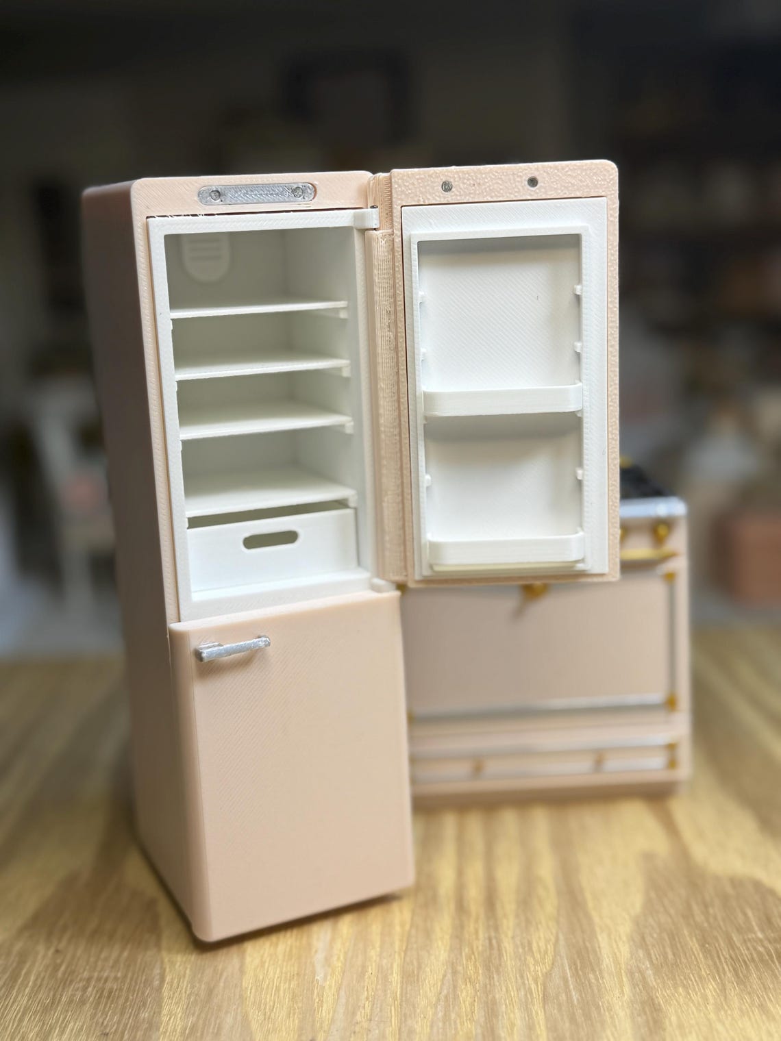Dollhouse Kitchen Miniature Appliances Set- Stove/range and Fridge ...