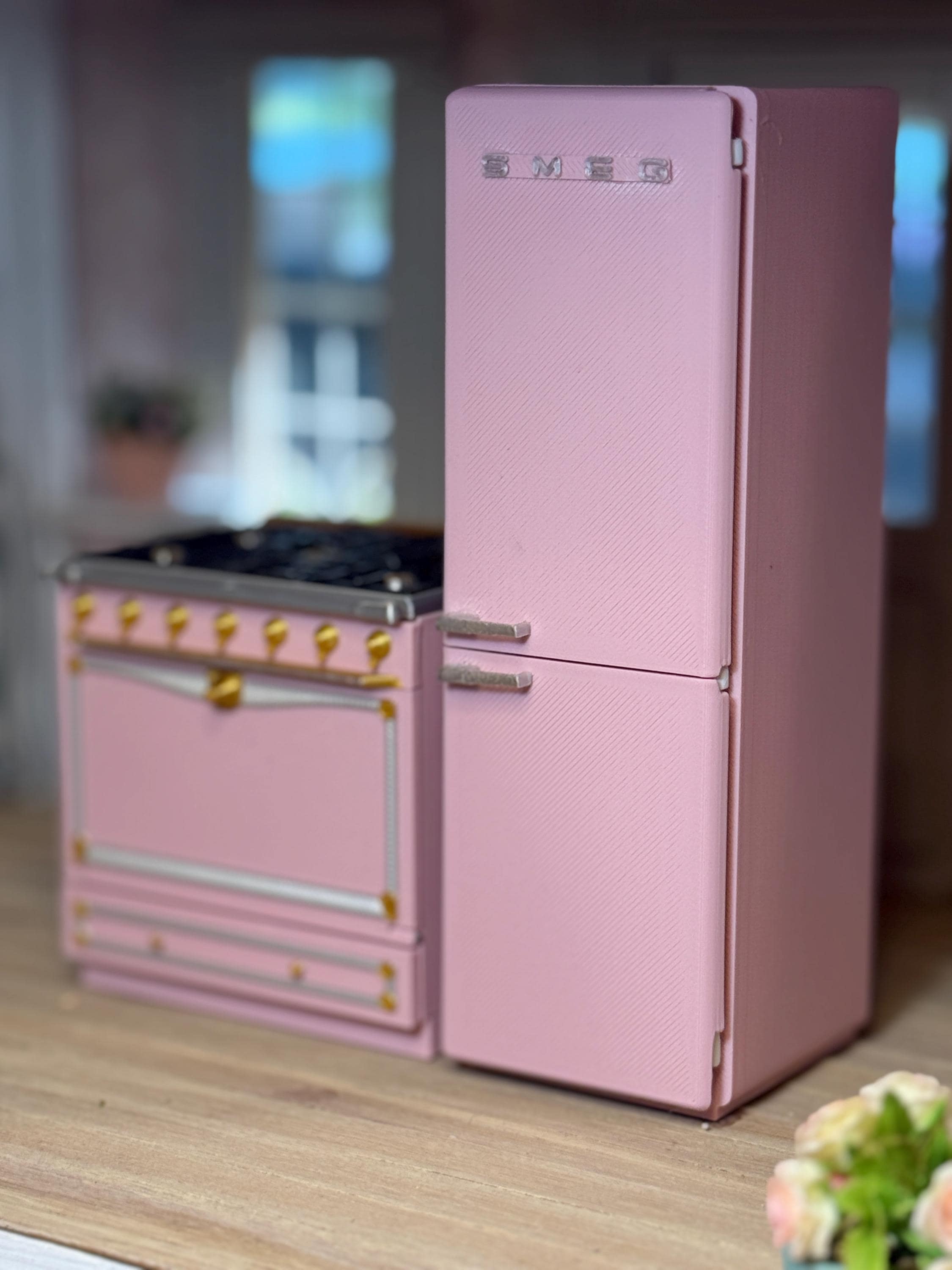 Dollhouse Kitchen Miniature Appliances Set- Stove/range and Fridge ...