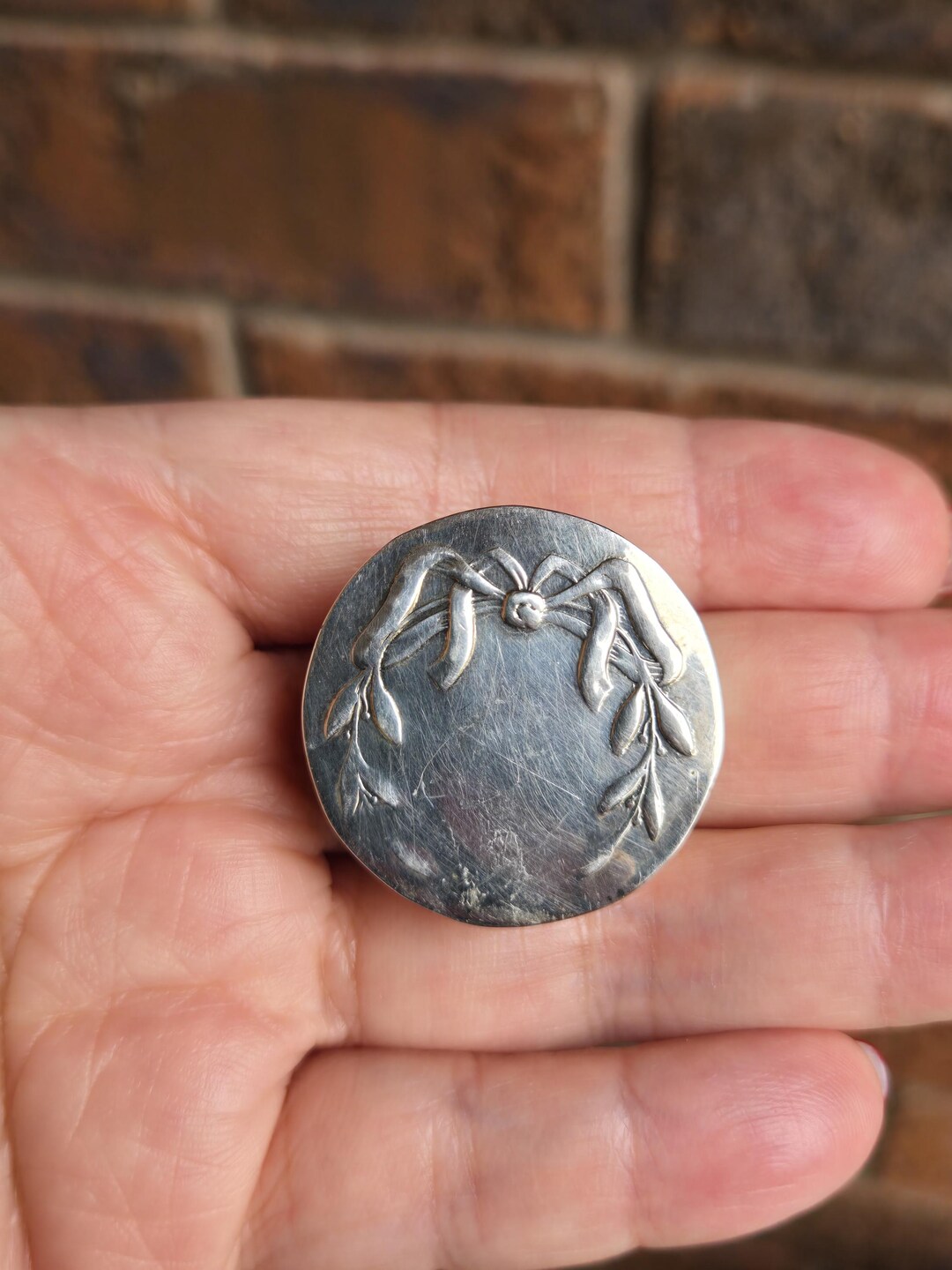 Vintage Silver Round Shaped Pill Box, Made in Portugal, Ornate Pill Box ...