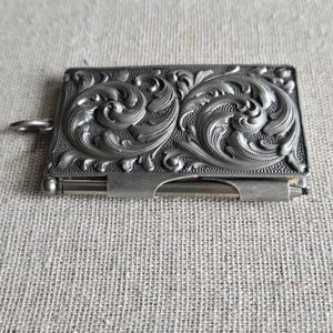 Antique Art Nouveau Silver Plated Notebook Pendant With Pencil - Etsy