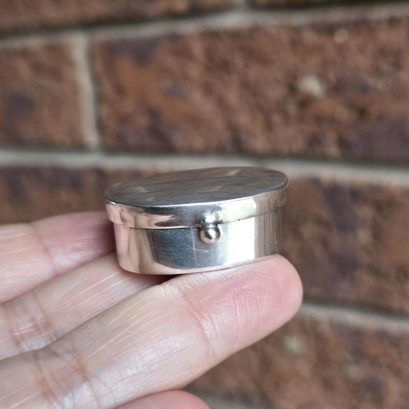 Vintage Small Pill Box - Etsy