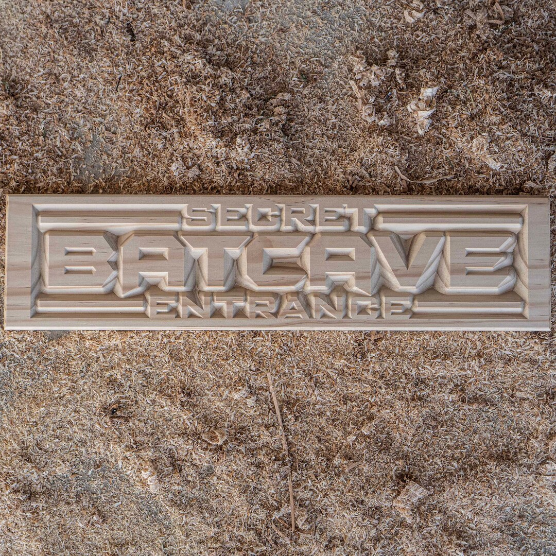 Secret Batcave Entrance Engraved Sign - Etsy