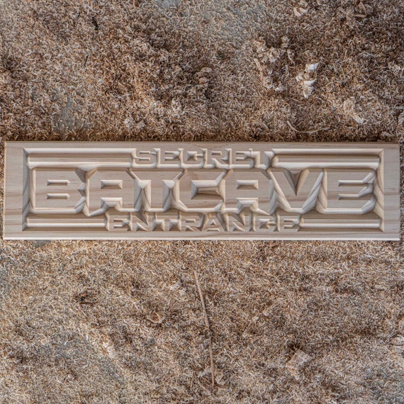 Secret Batcave Entrance Engraved Sign - Etsy