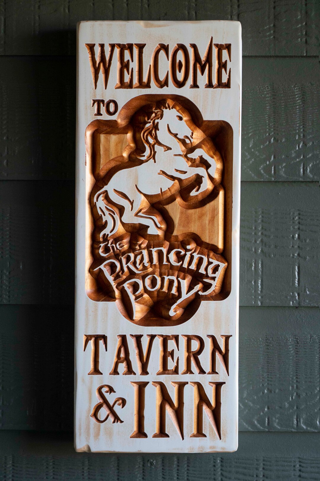 Welcome to the Prancing Pony Tavern & Inn Wood Engraved Sign - Etsy