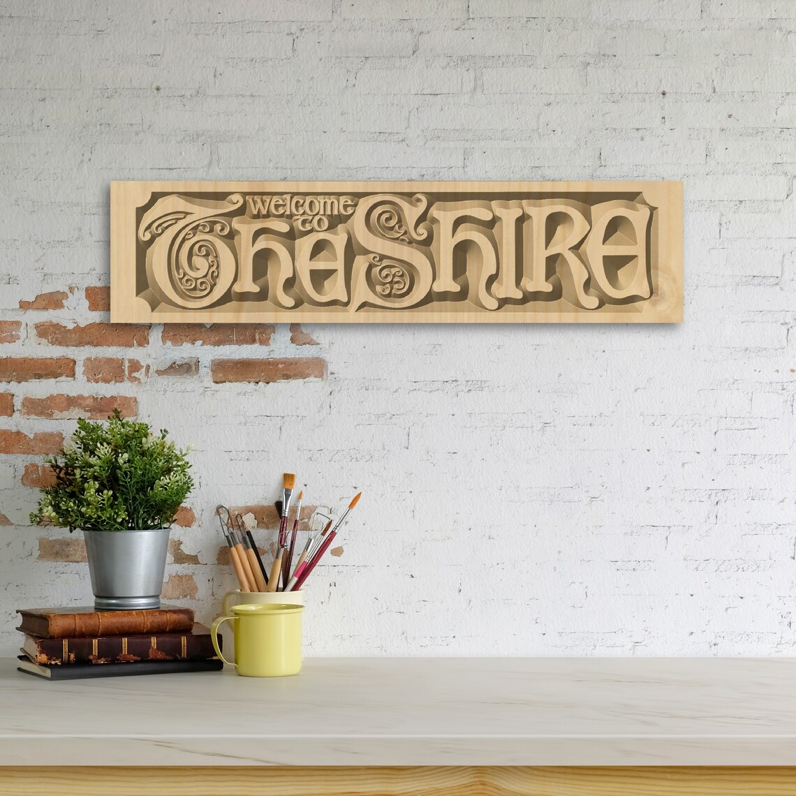 Welcome to the Shire Engraved Sign - Etsy