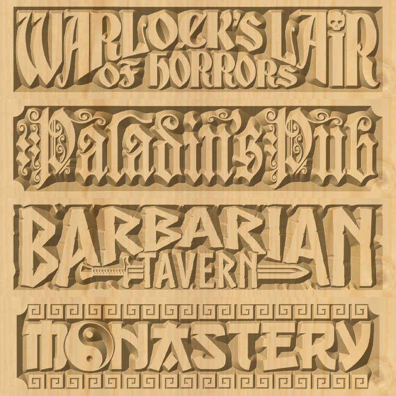 Barbarian Tavern Engraved Sign - Etsy