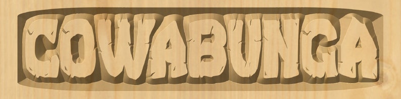 Cowabunga Engraved Sign - Etsy