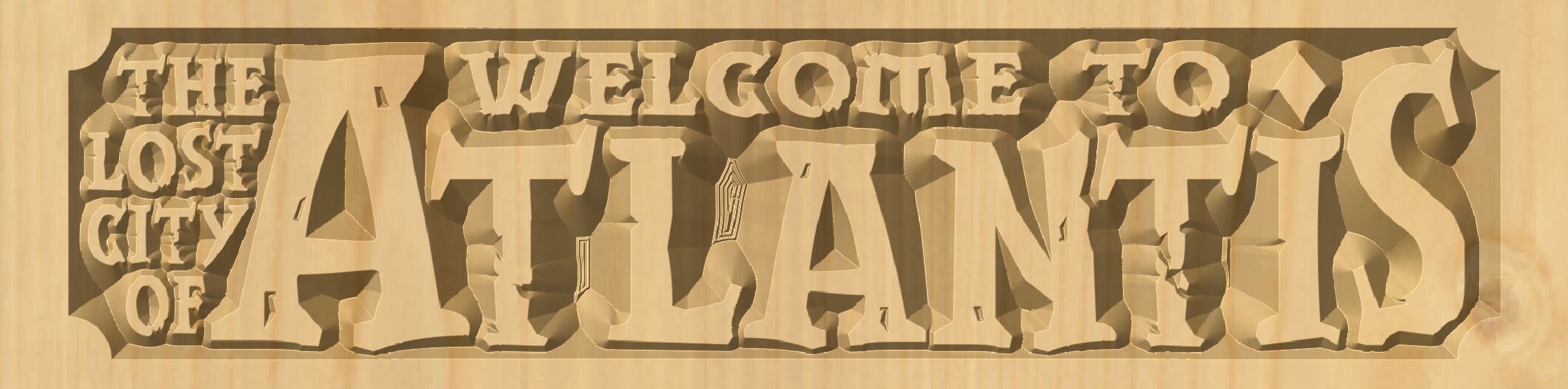 Welcome to the Lost City of Atlantis Engraved Sign - Etsy