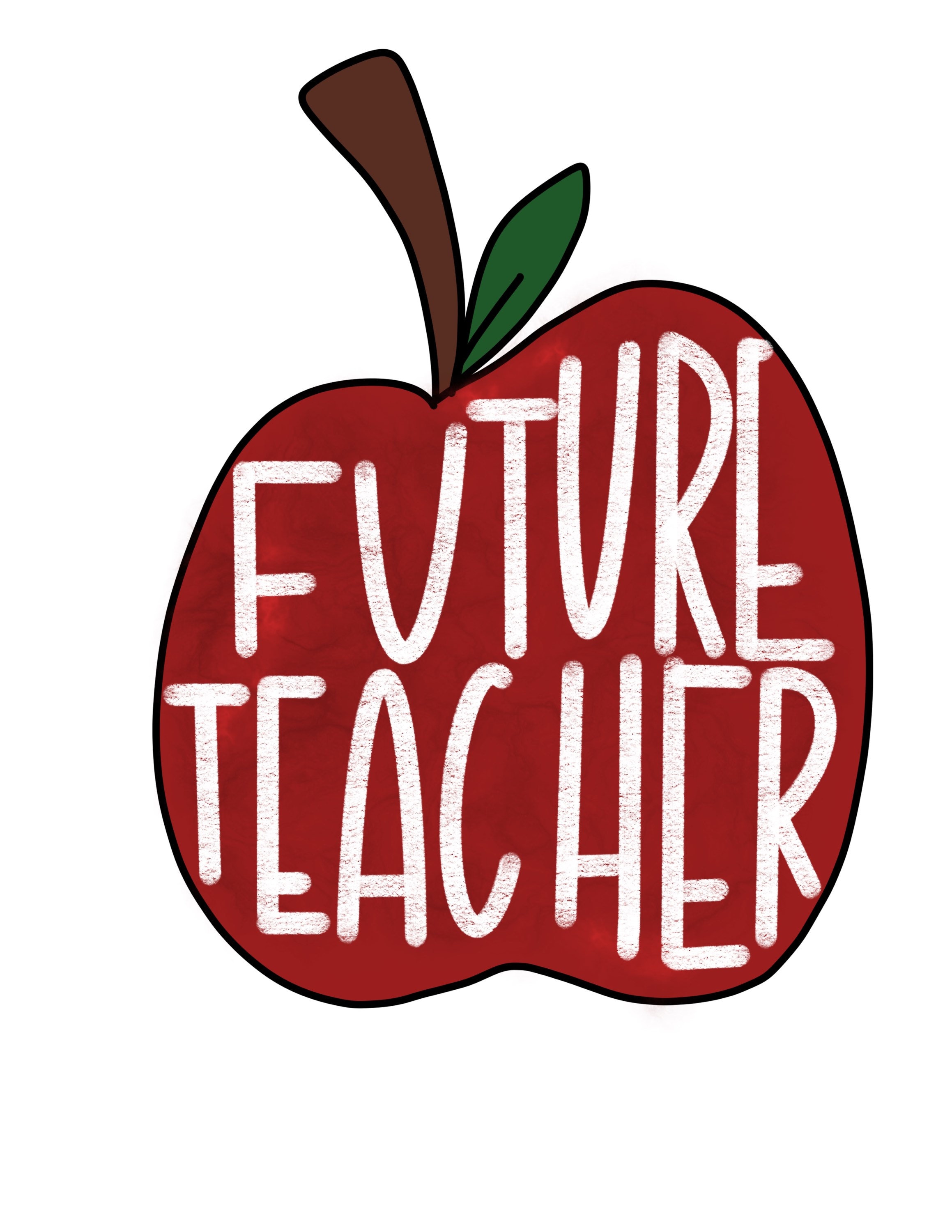 Future Teacher sticker Apple | Etsy