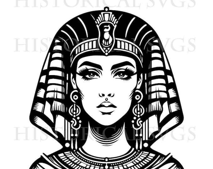 Cleopatra Sticker Cute Egyptian Queen Kiss Cut Sticker, Historical ...