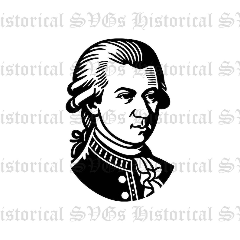 Mozart SVG, JPG, PNG, Dxf, Pdf, Eps, Vector Graphic - Ideal for Cricut ...