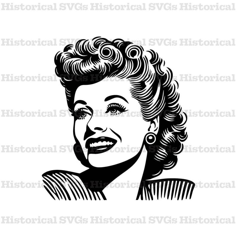 Lucille Ball SVG, JPG, PNG, Dxf, Pdf, Eps, Vector Graphic - Ideal for ...