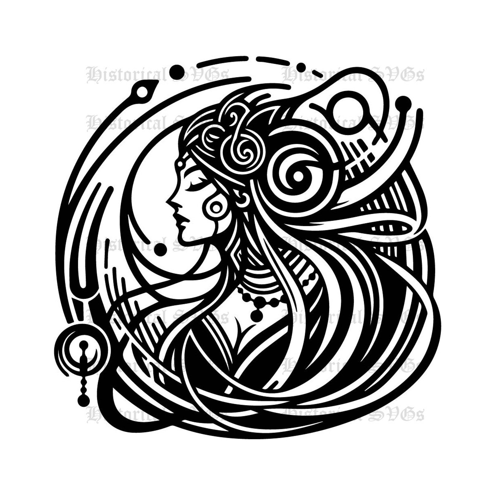 Freyja SVG DXF Png Pdf Jpg Eps Vector Files | Norse Goddess Svg | Svg ...